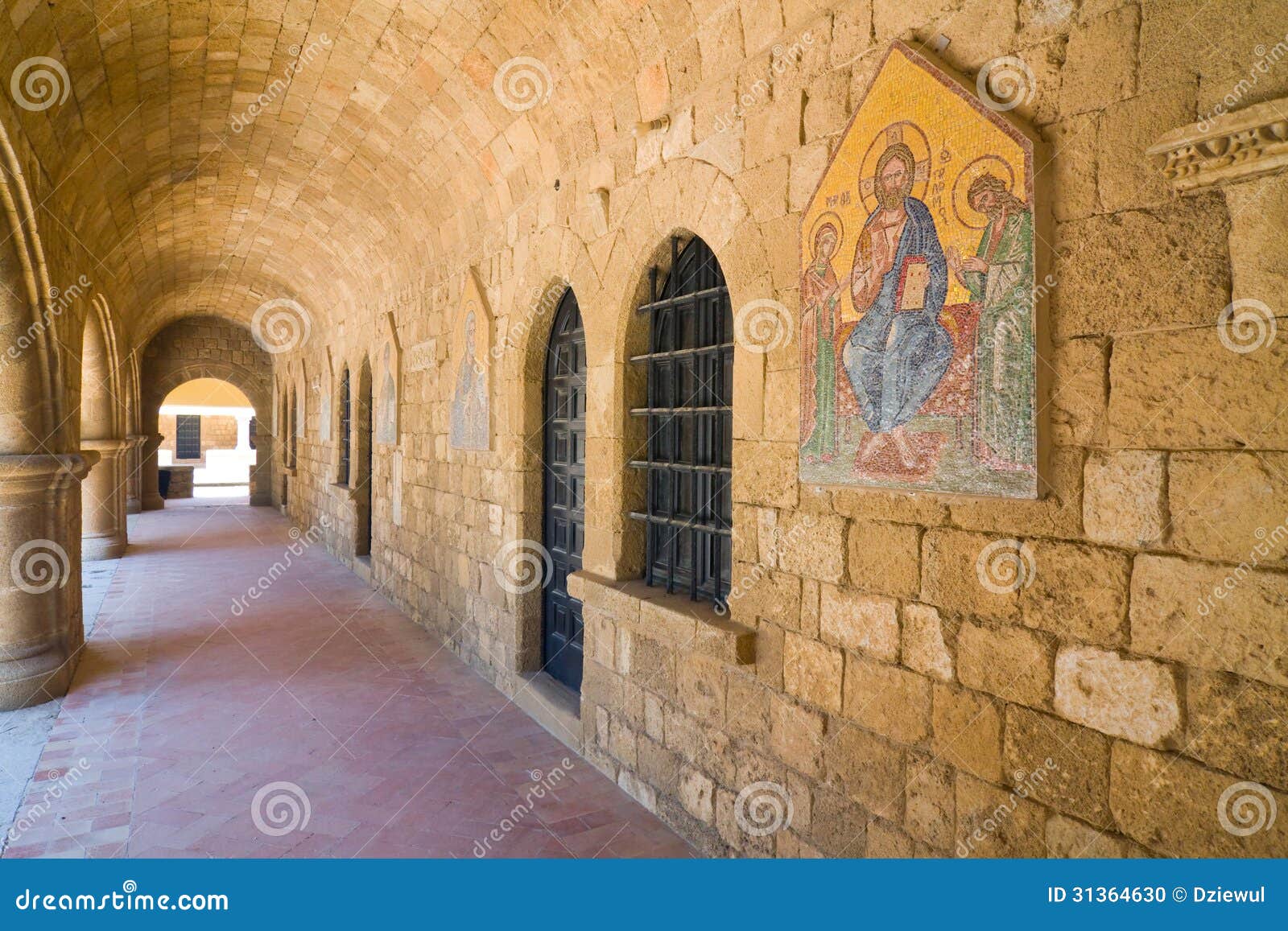 Monastery on a Filerimos Mountain Stock Photo - Image of greek, island ...