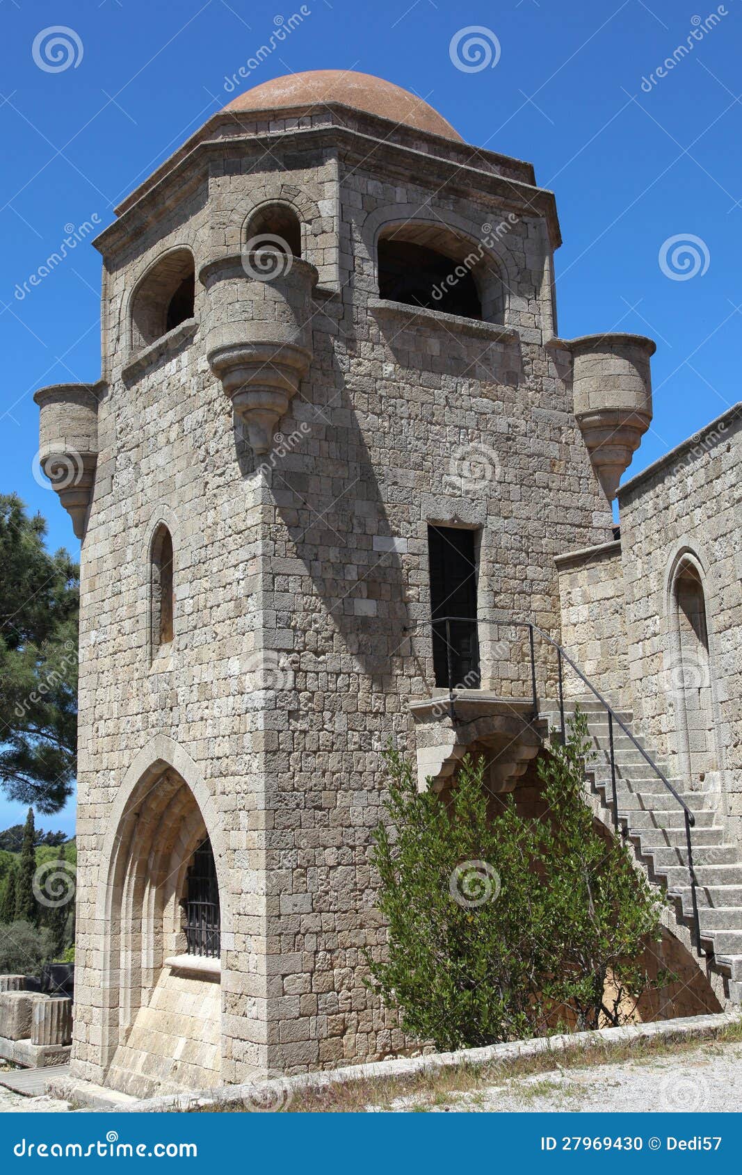 Monastery of Filerimos, Rhodes Stock Photo - Image of sacred, minster ...