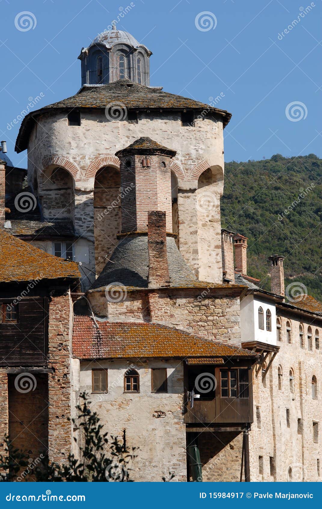 Monastery Hilandar stock image. Image of church, athos - 15984917
