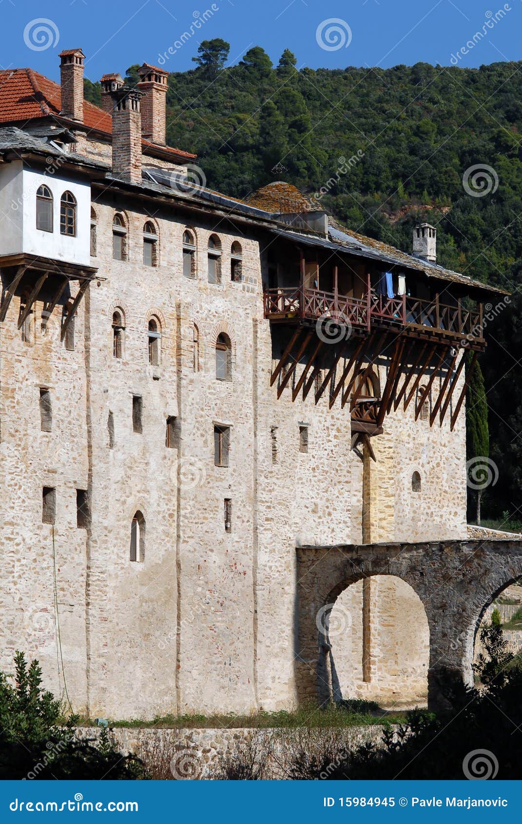 Monastery Hilandar stock image. Image of christianity - 15984945