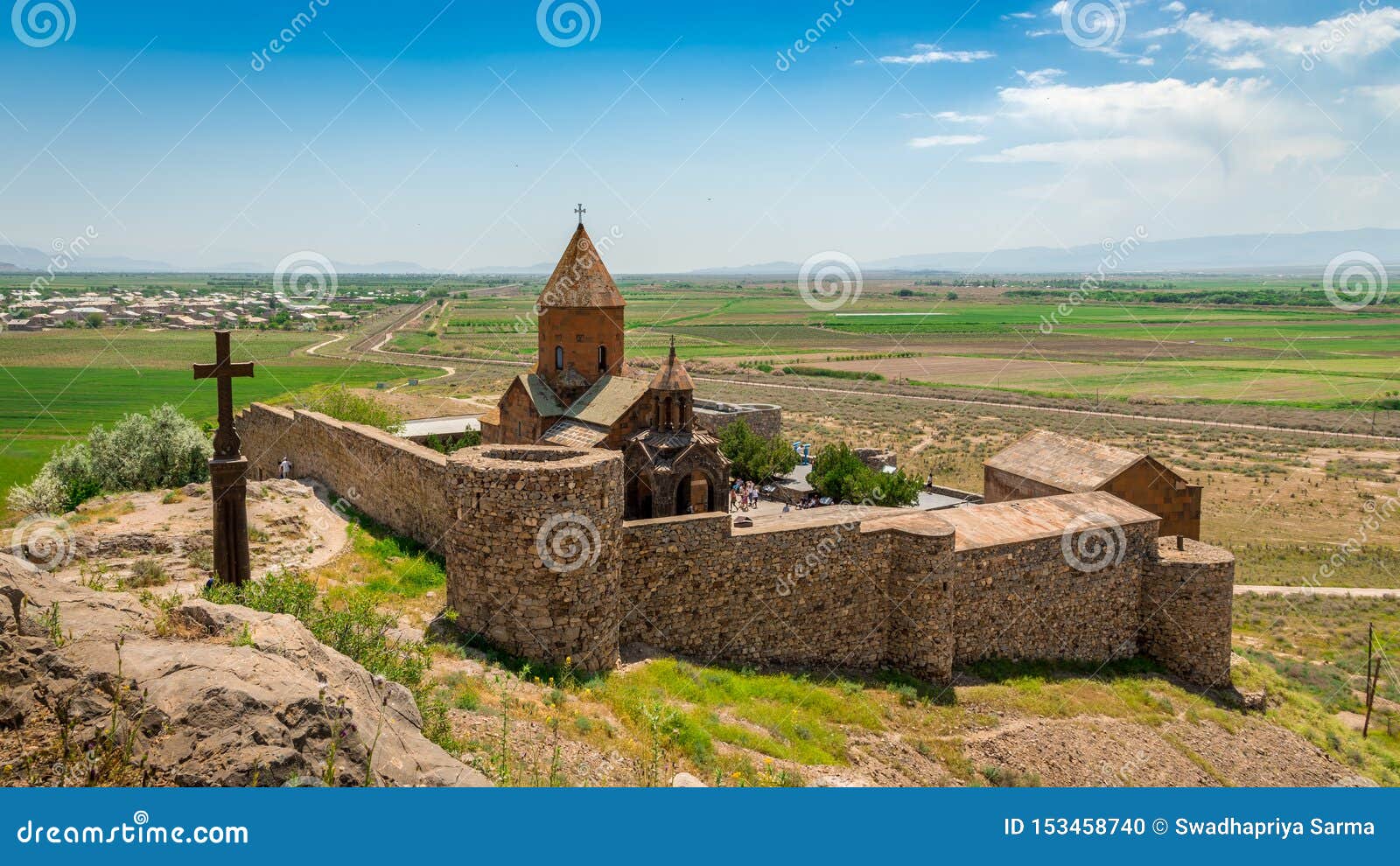 Monastery on the hill stock photo. Image of side, turkey - 153458740