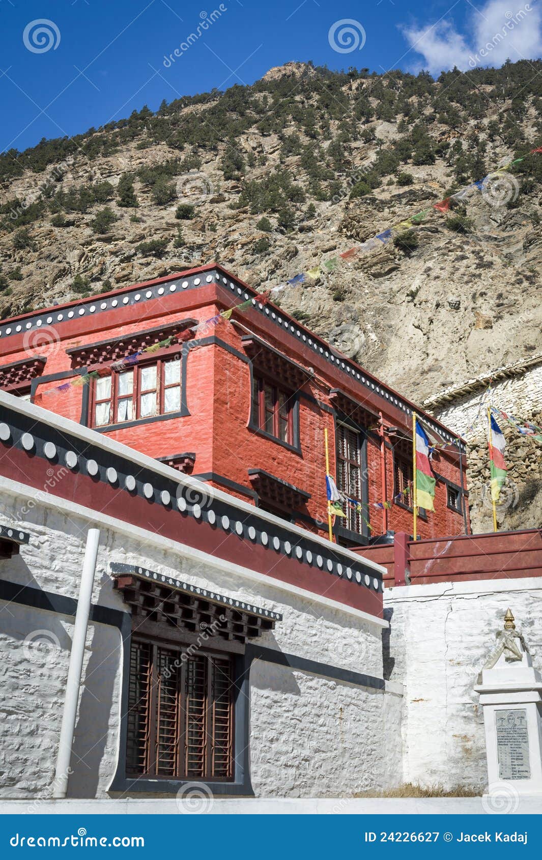 Monastery in Himalaya stock image. Image of architecture - 24226627