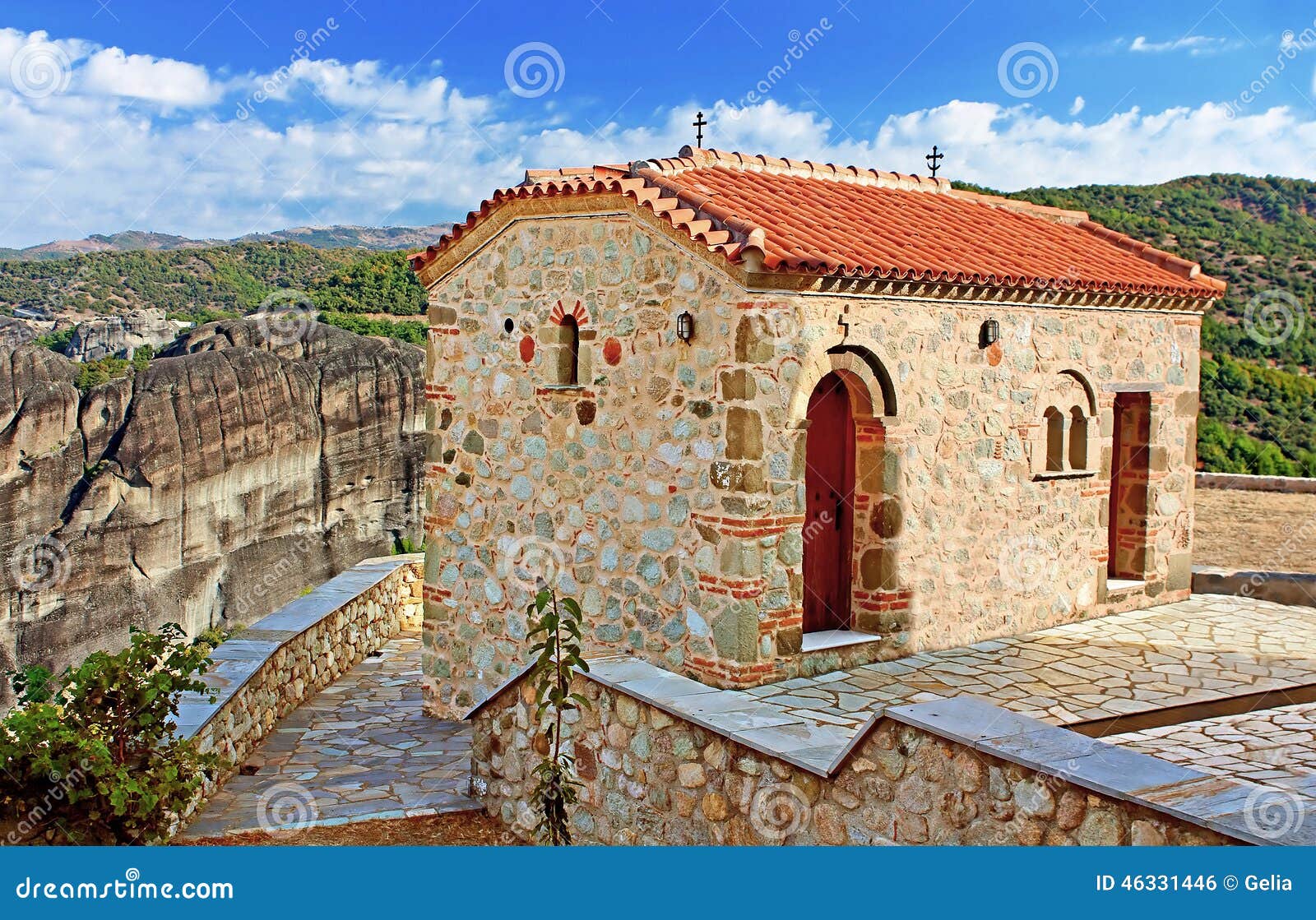 The Monastery of the Holy Trinity, Meteora, Greece Stock Photo - Image ...
