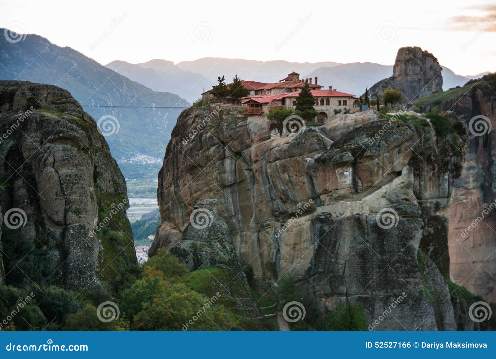 Monastery of Holy Trinity in Meteora, Greece Stock Photo - Image of ...