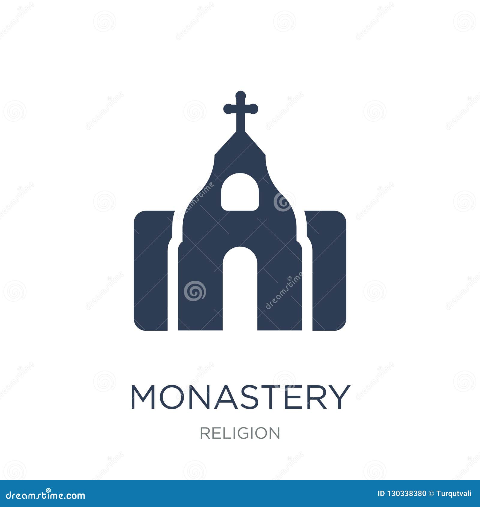 Monastery Icon. Trendy Flat Vector Monastery Icon on White Background ...