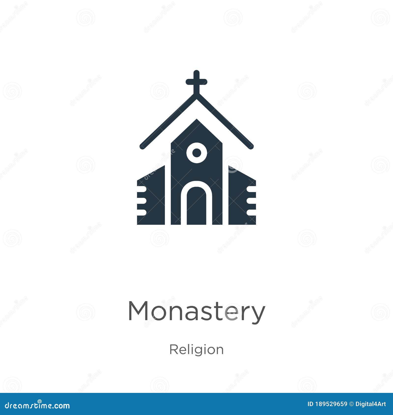 Monastery Icon Vector. Trendy Flat Monastery Icon from Religion ...