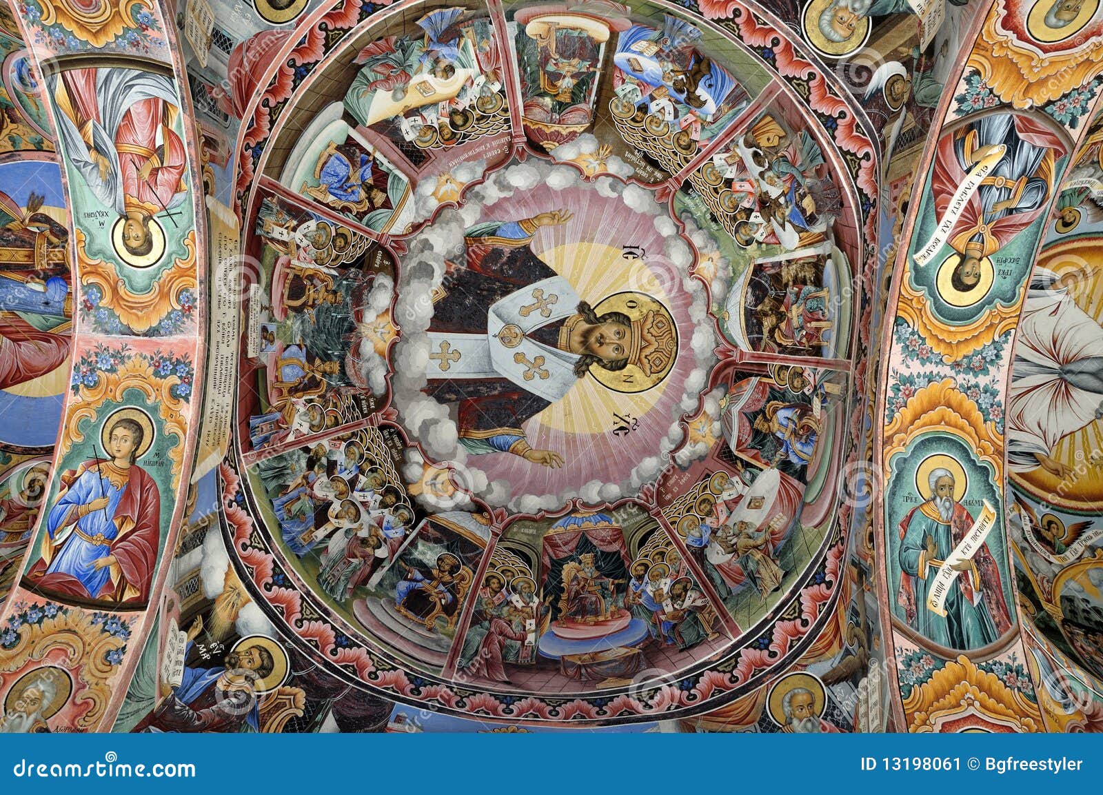 Monastery Interior - Paintings Stock Image - Image of christianity ...