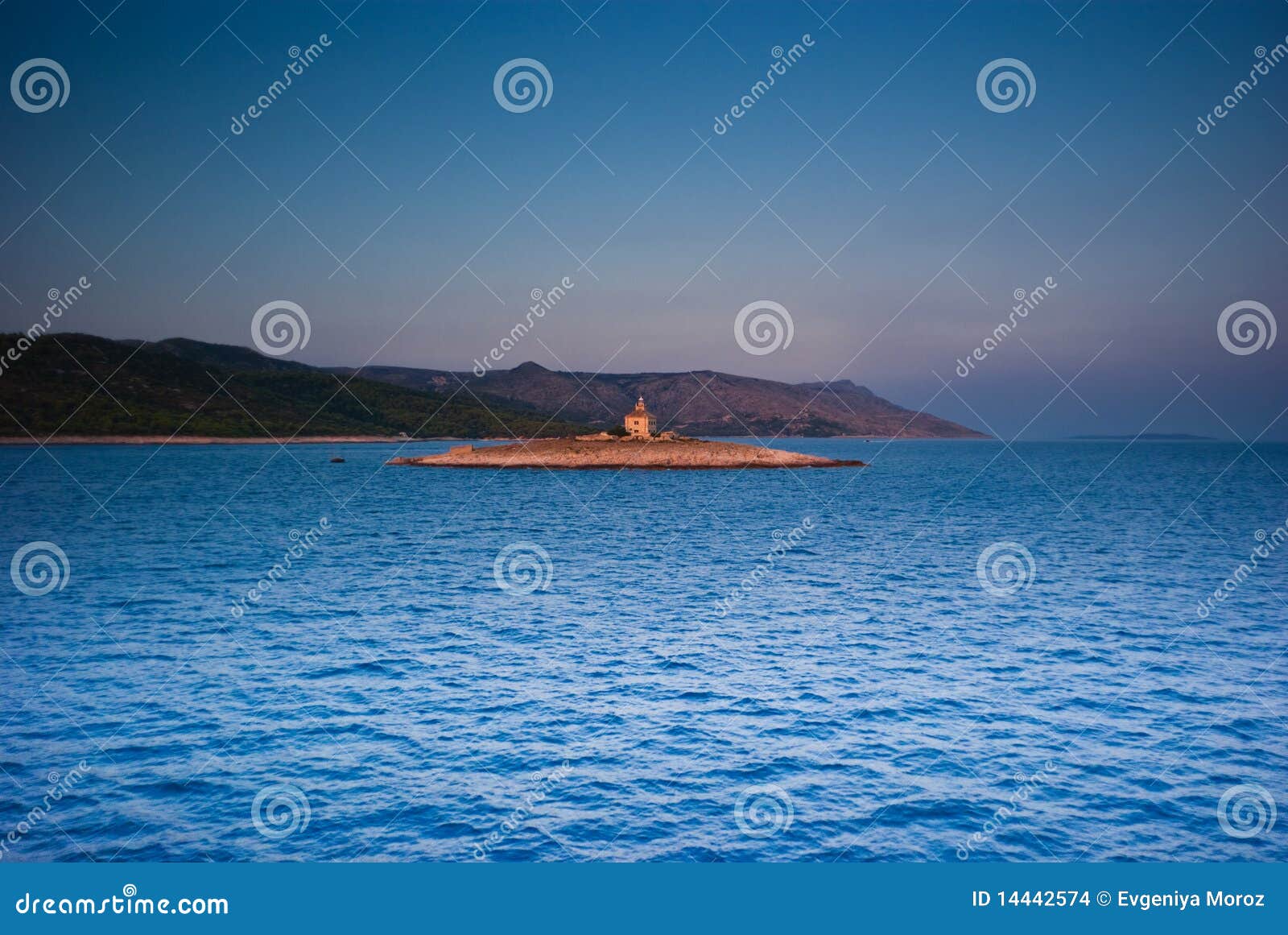 Monastery on Island in Adriatic Sea Stock Photo - Image of colour ...