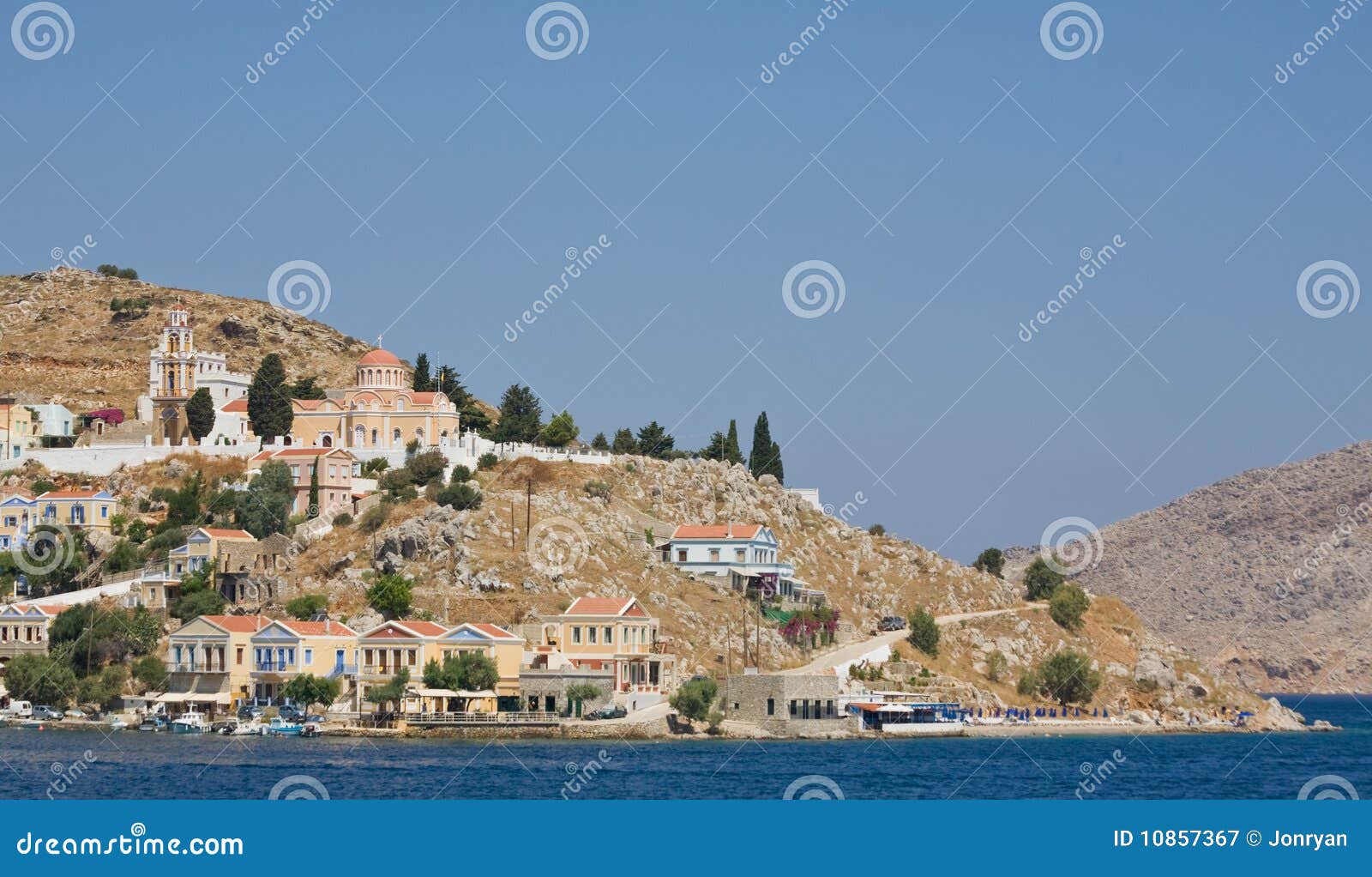 Monastery on the Island of Symi Stock Image - Image of vaction, holy ...