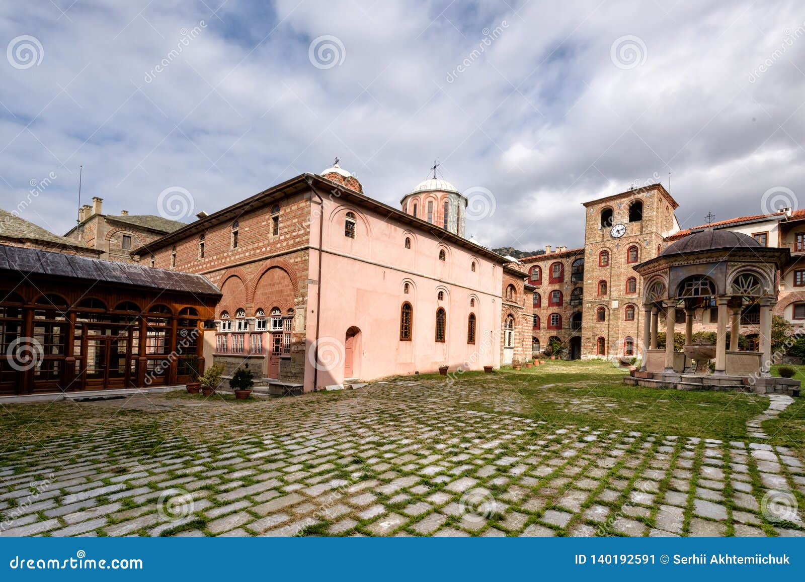 Monastery Iveron on Mount Athos Stock Image - Image of church, gora ...