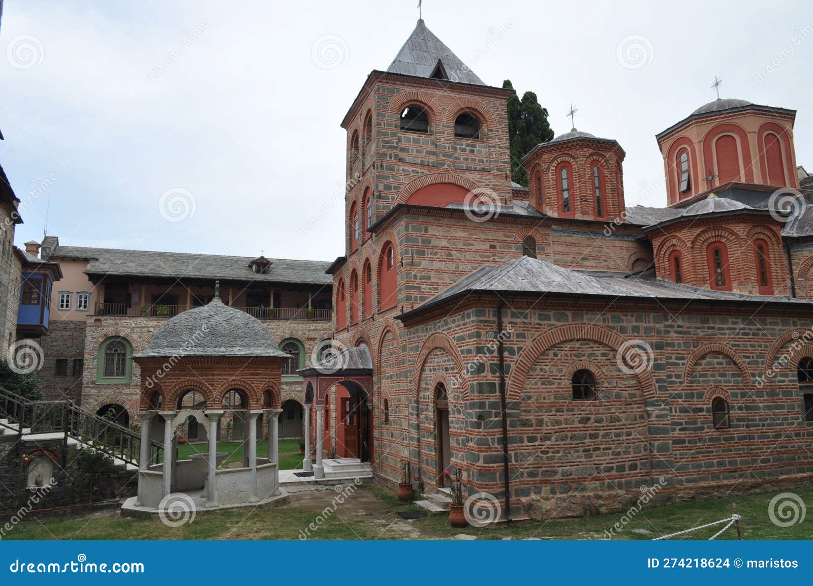 The Monastery of Iviron is a Monastery Built on Mount Athos Stock Photo ...