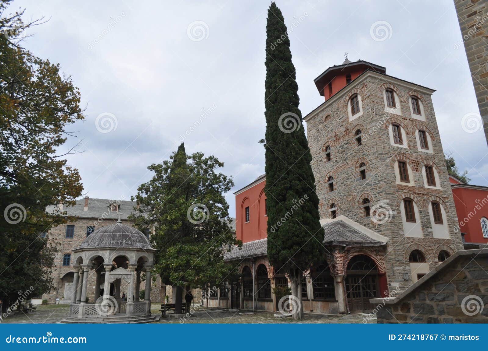 The Monastery of Iviron is a Monastery Built on Mount Athos Stock Image ...