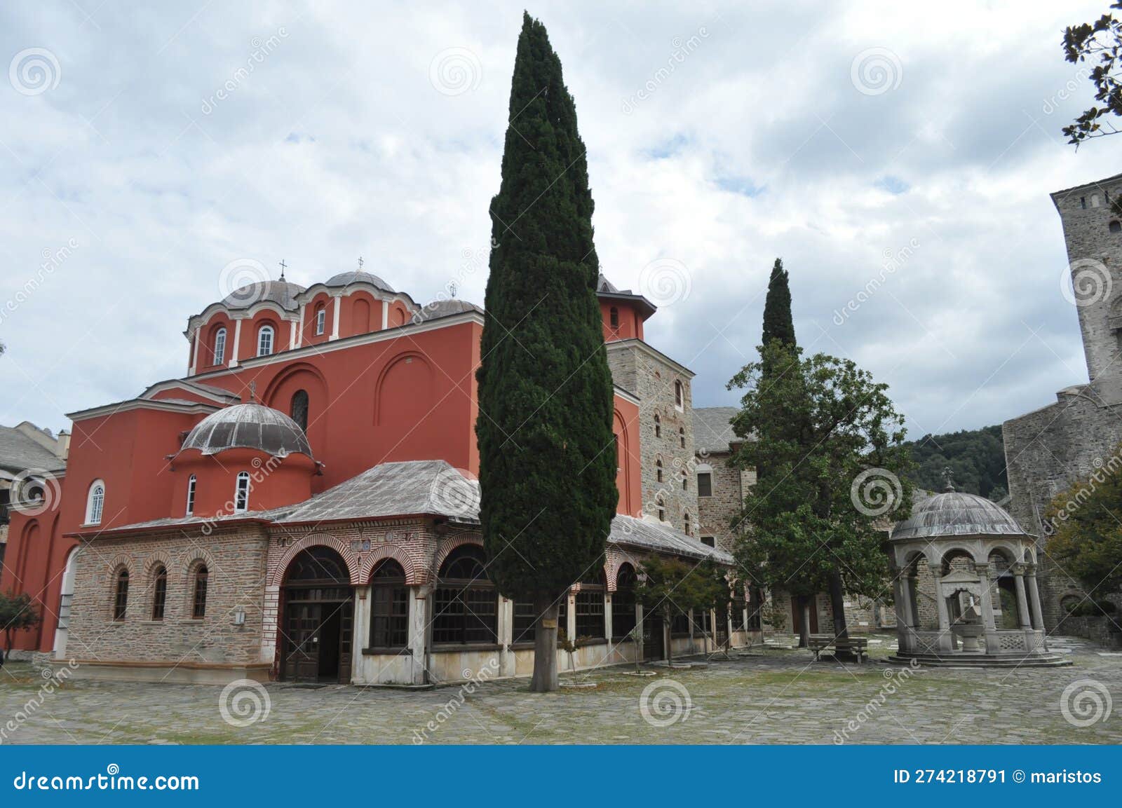 The Monastery of Iviron is a Monastery Built on Mount Athos Stock Image ...