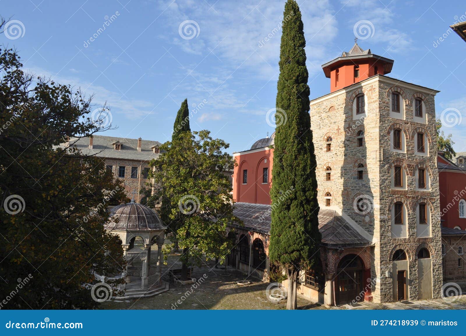 The Monastery of Iviron is a Monastery Built on Mount Athos Stock Image ...