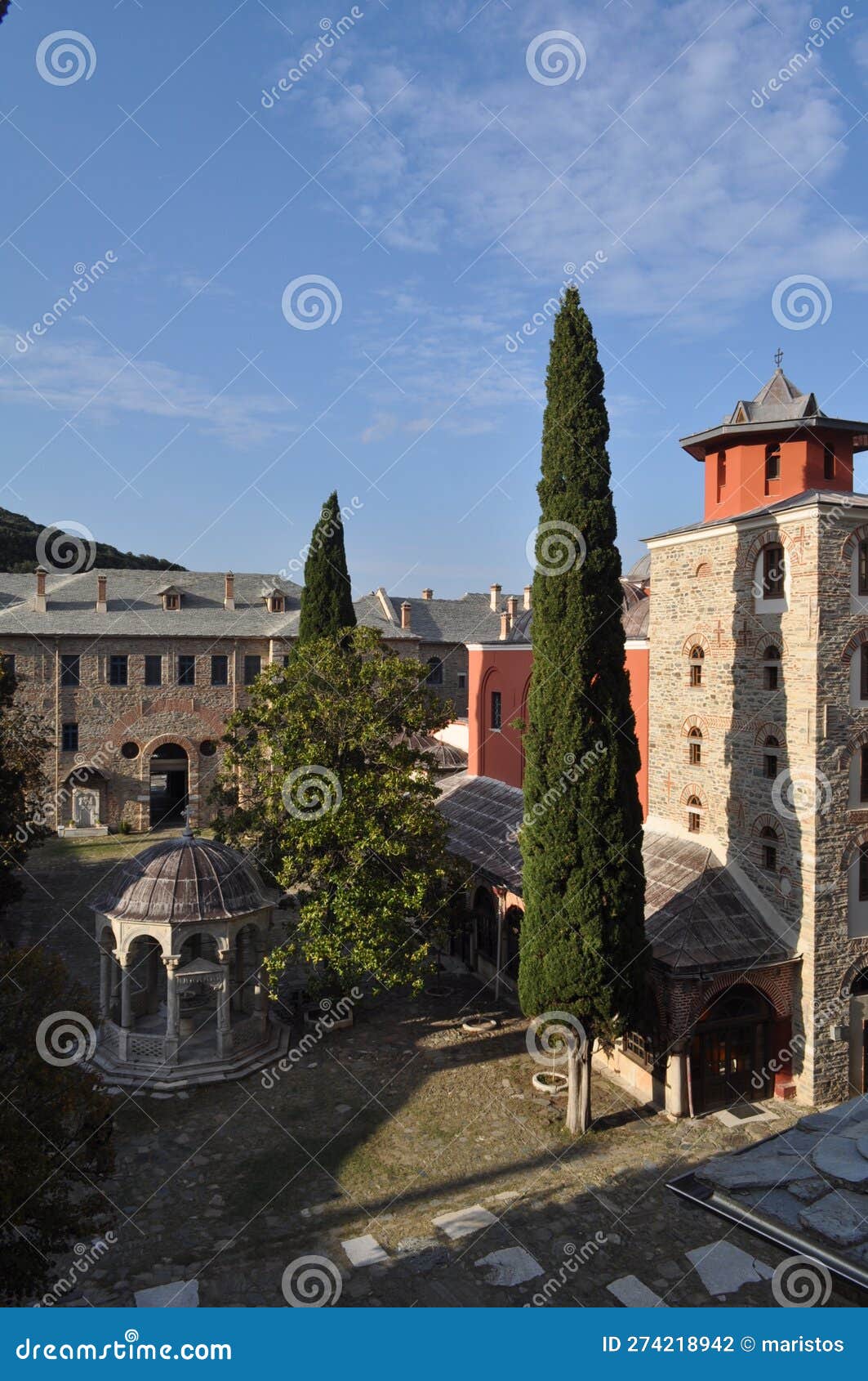 The Monastery of Iviron is a Monastery Built on Mount Athos Stock Photo ...