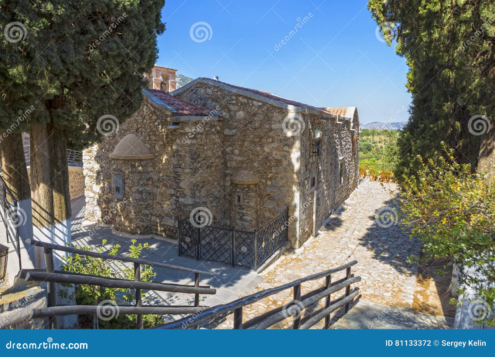 Monastery Kera Kardiotissa in the Mountains of Crete. Stock Photo ...