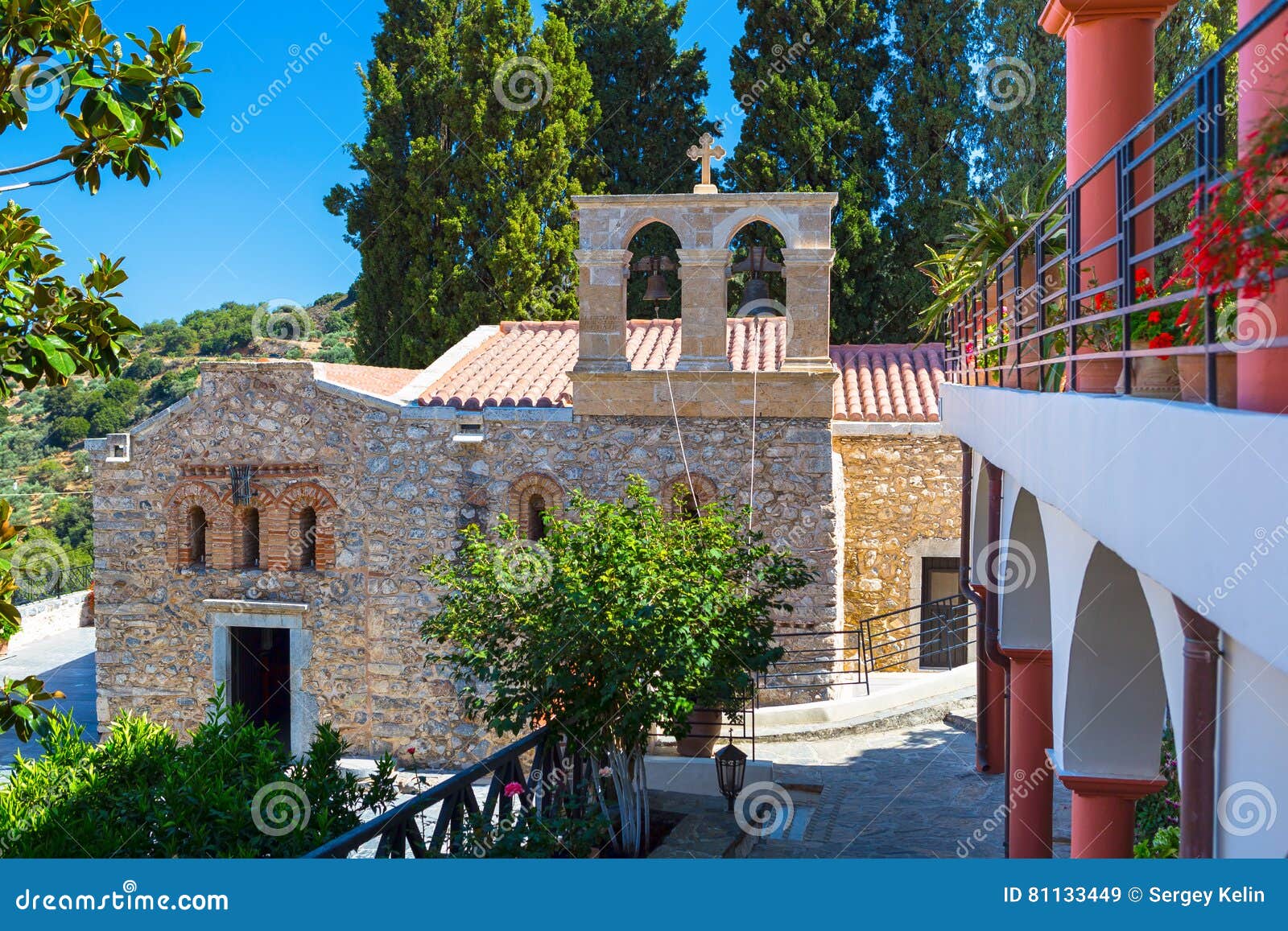 Monastery Kera Kardiotissa in the Mountains of Crete. Stock Image ...