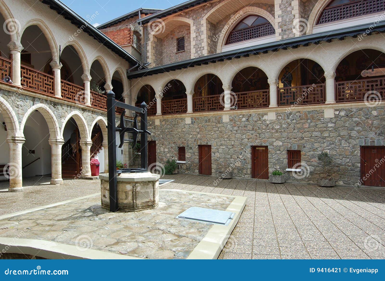 Monastery Kykkos in Cyprus, Troodos Mountains. Stock Image - Image of ...