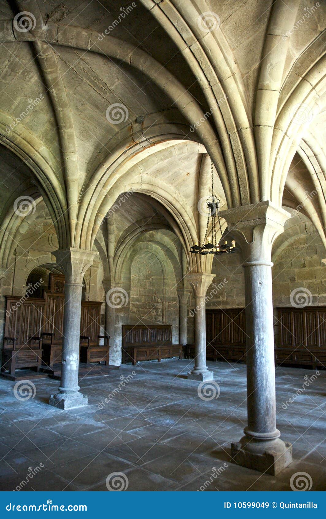 Monastery of La Oliva Columns Stock Image - Image of cathedral ...