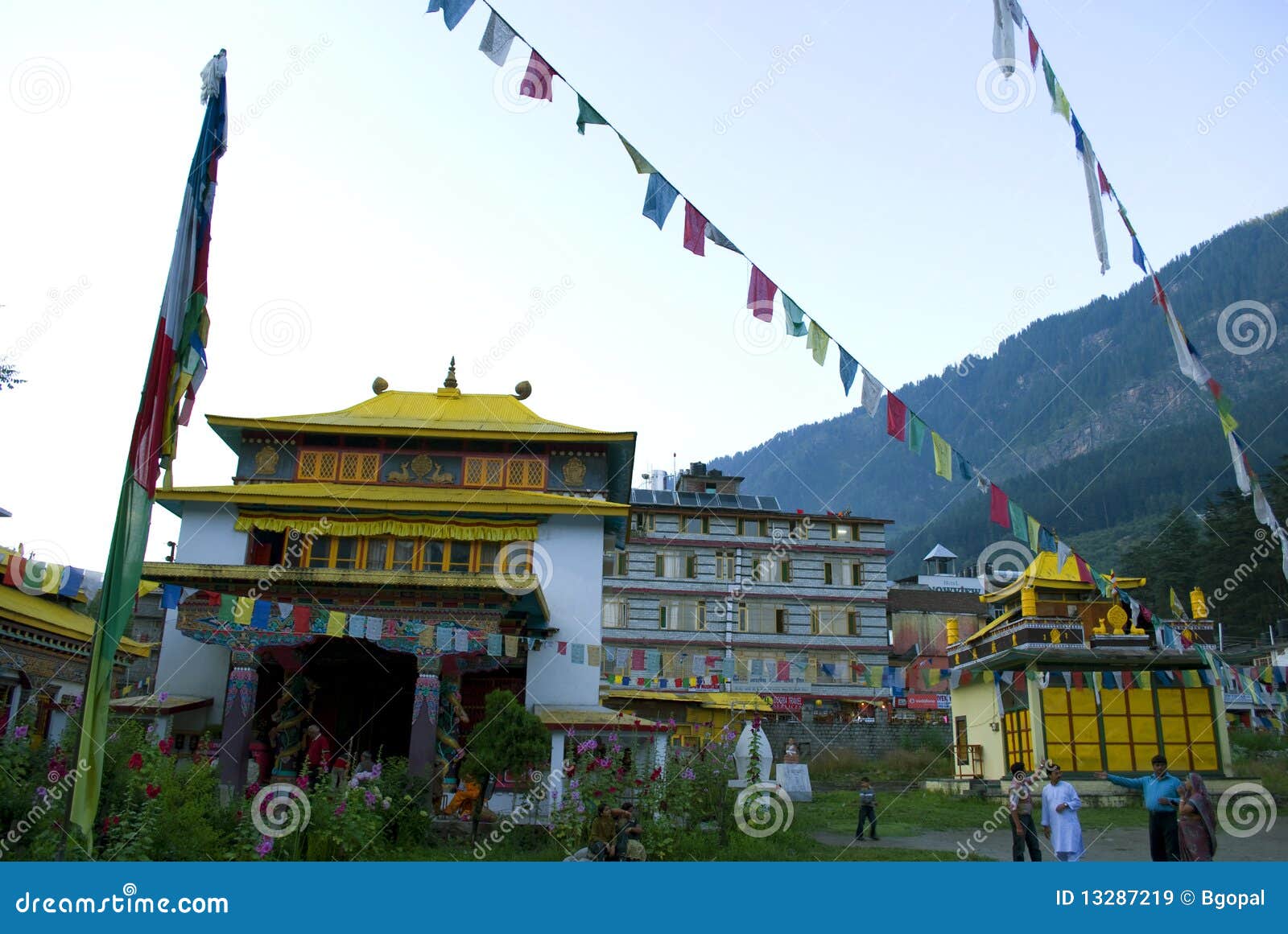 Monastery at Manali stock image. Image of architechture - 13287219