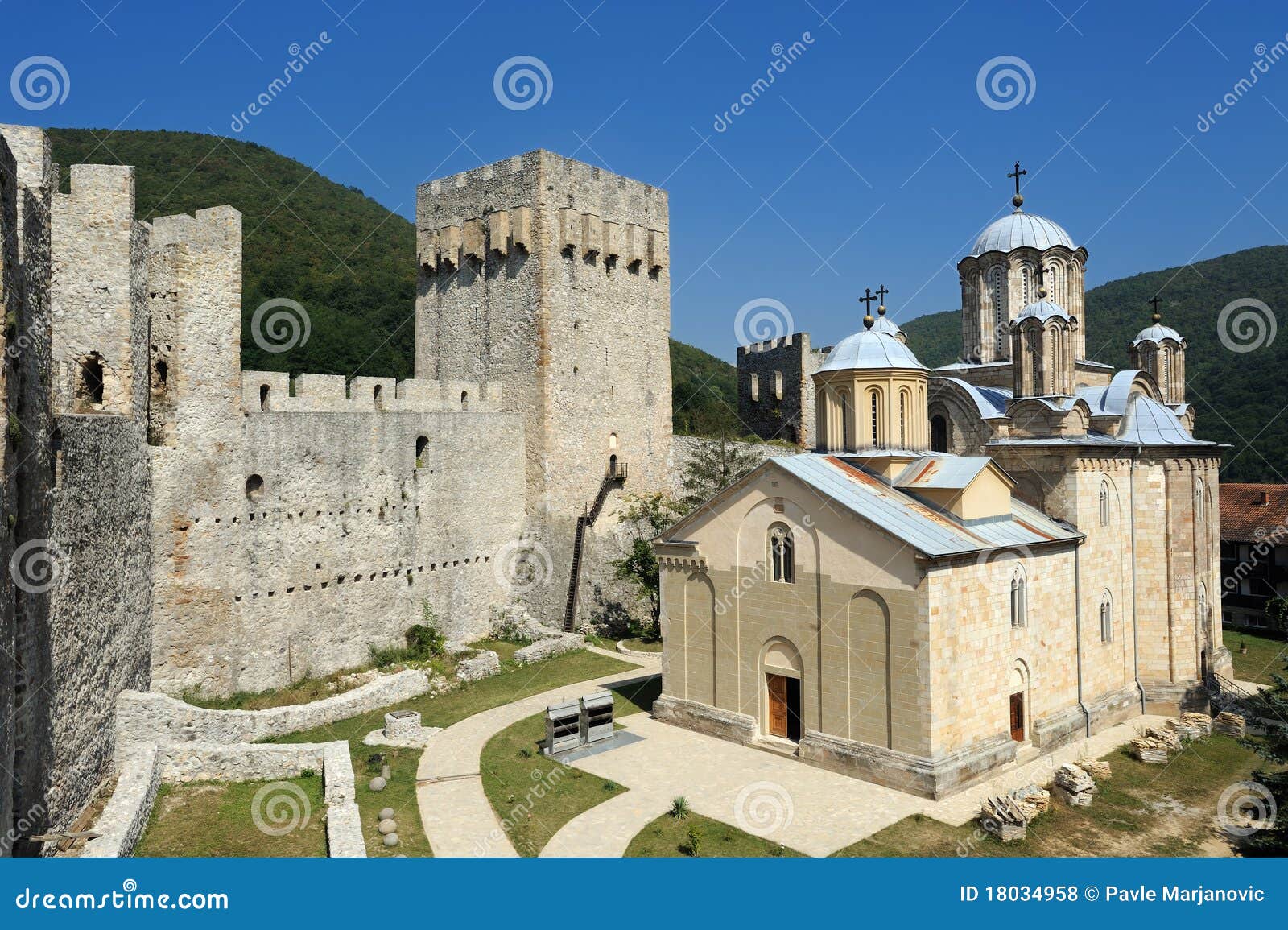 Monastery Manasija stock photo. Image of temple, religion - 18034958