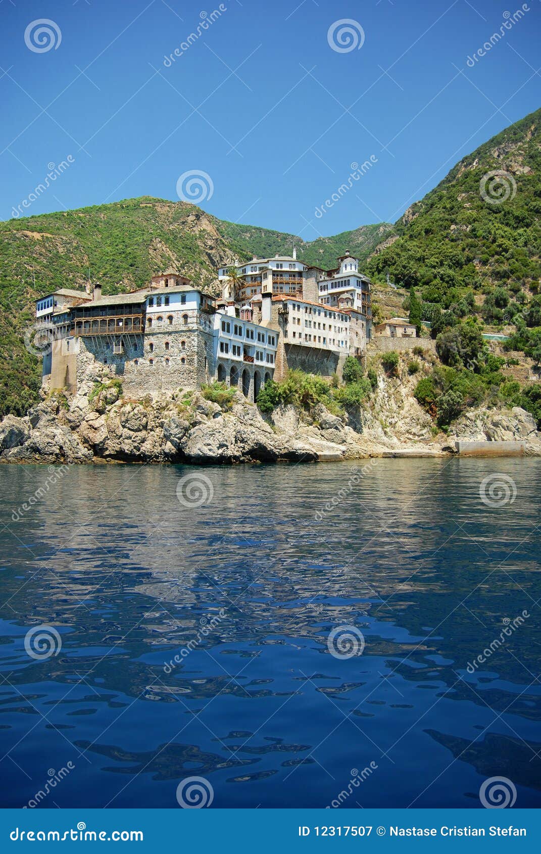 Monastery in Mount Athos stock image. Image of orthodox - 12317507