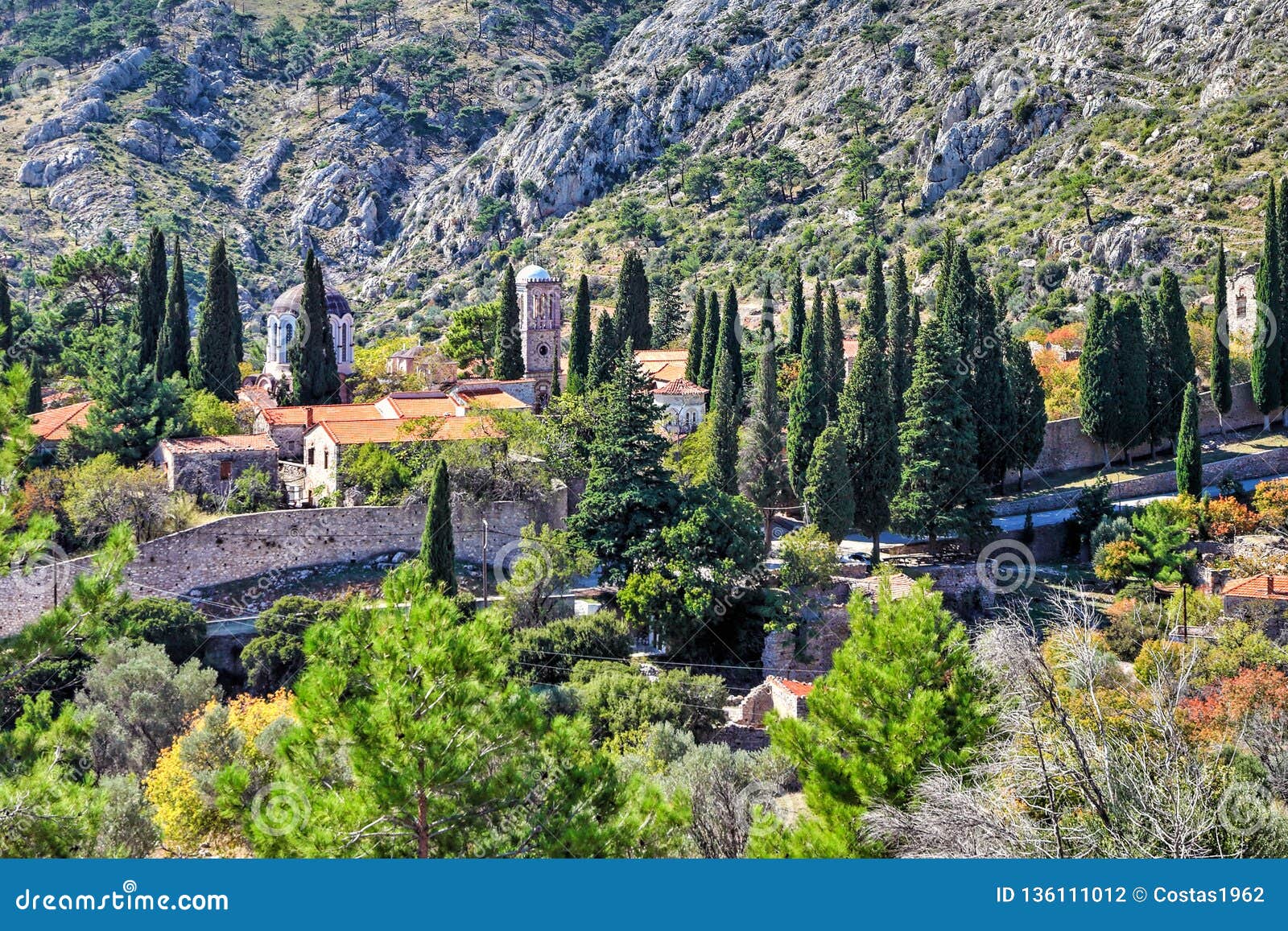 The Monastery of Nea Moni in Chios, Greece Stock Photo - Image of ...