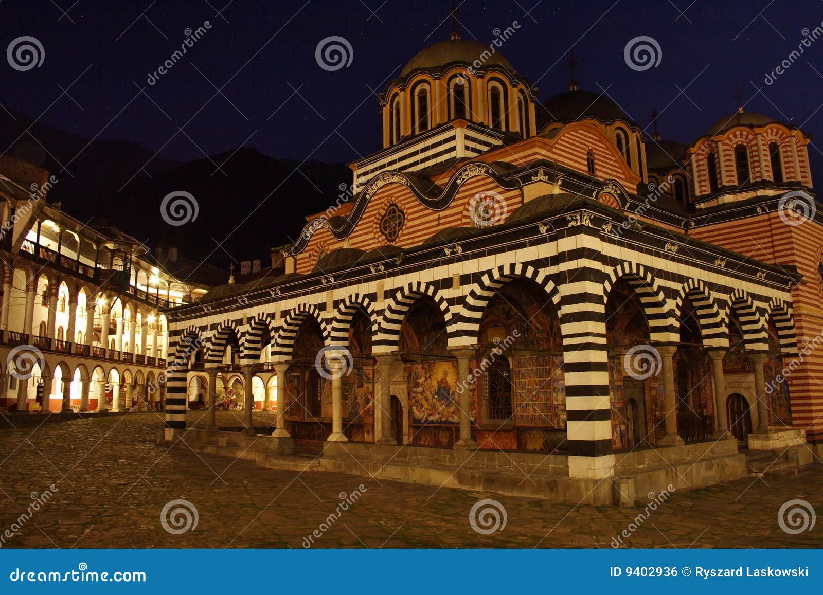 Monastery by night stock photo. Image of mountain, trekking - 9402936