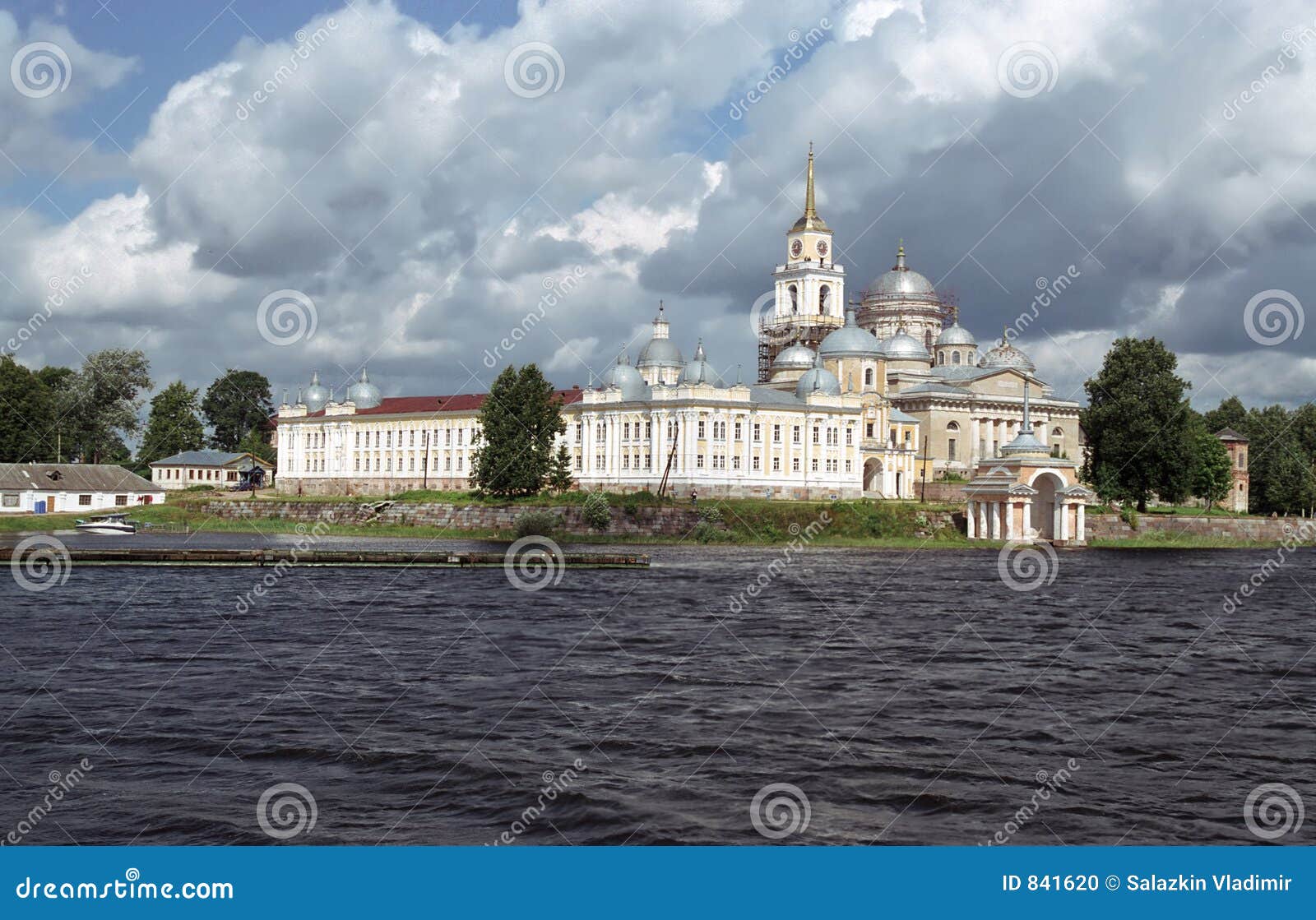 Monastery Nilov stock photo. Image of grass, belltower - 841620