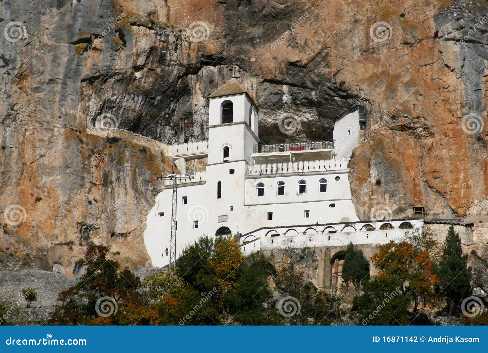 Monastery Ostrog stock photo. Image of buildings, niksic - 16871142