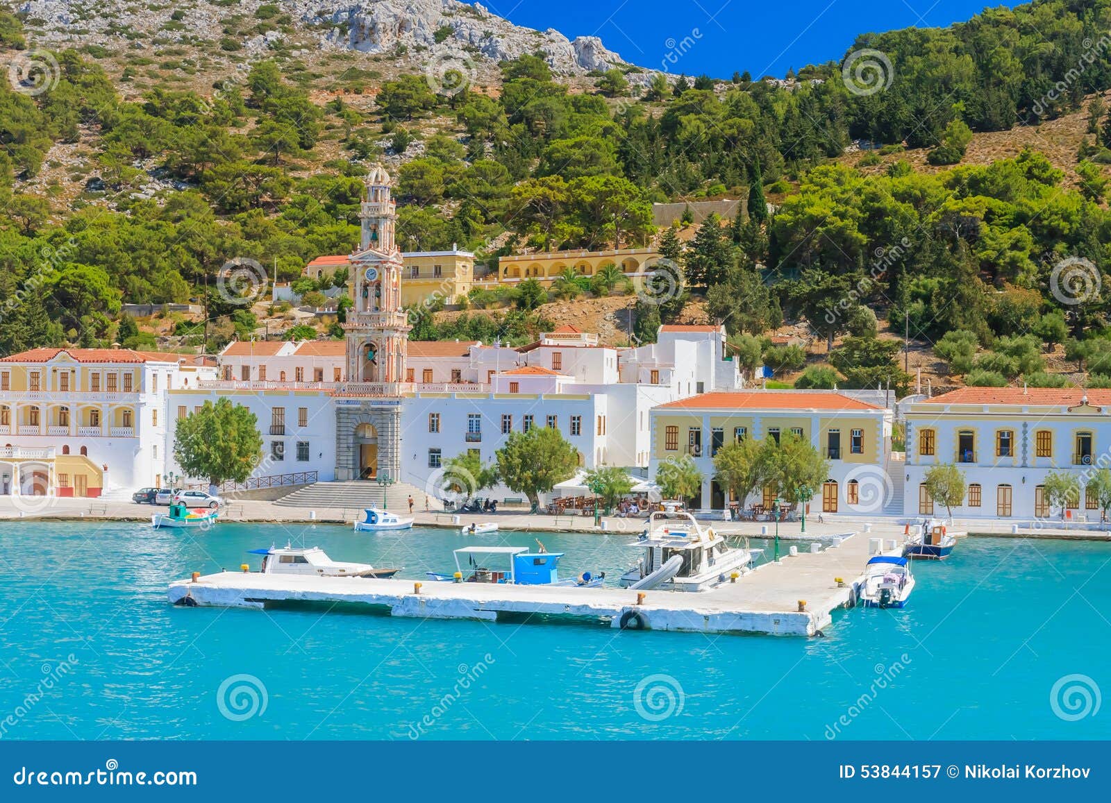 Monastery Panormitis. Symi Island. Greece Royalty-Free Stock ...