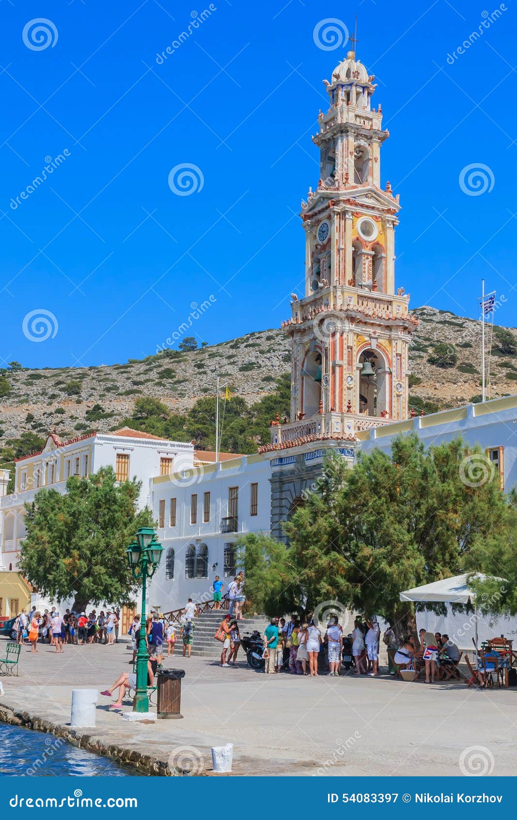 Monastery Panormitis. Symi Island Editorial Photography - Image of ...