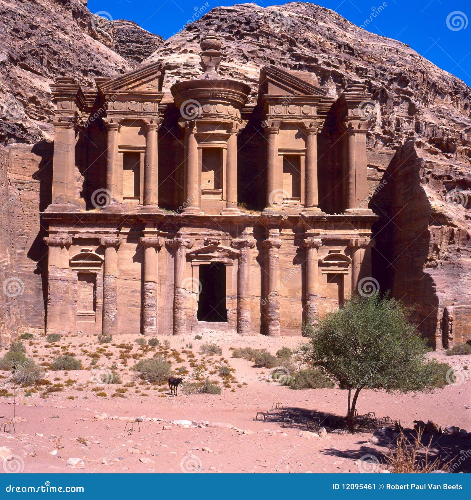 The Monastery, Petra. stock image. Image of deir, east - 12095461