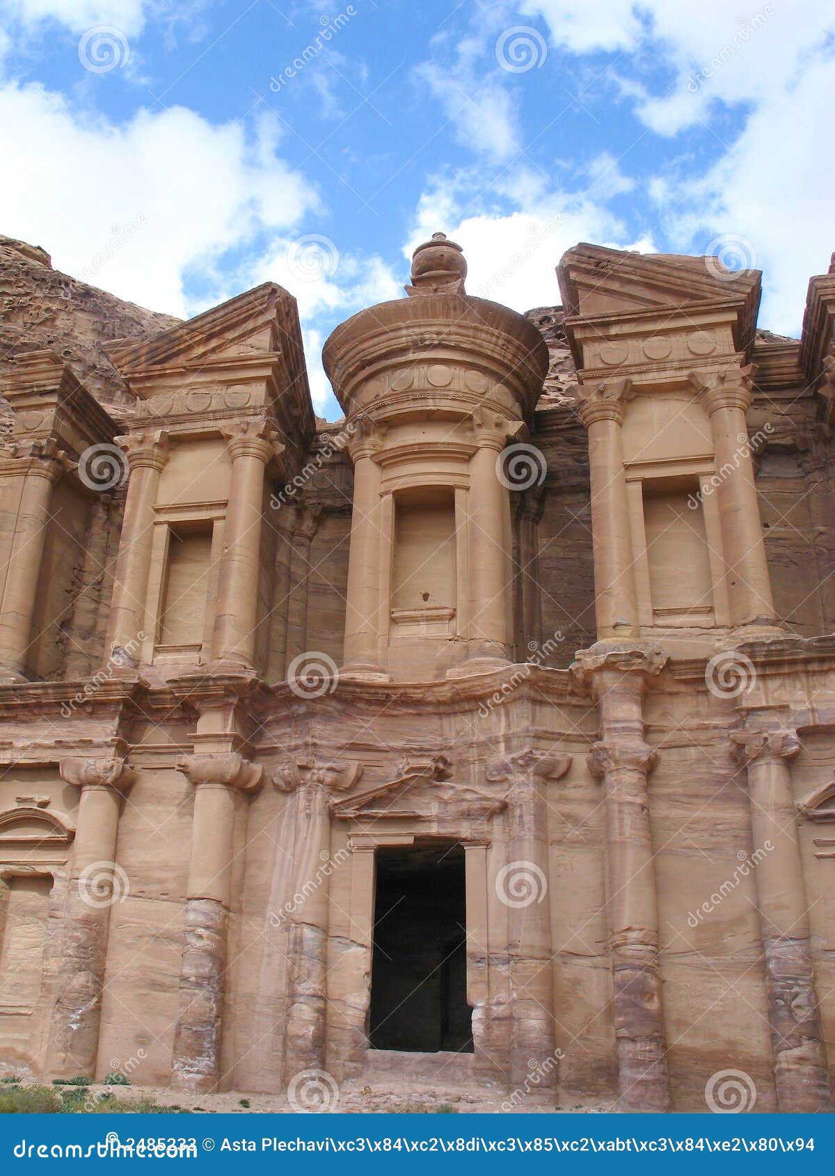 Monastery at Petra stock image. Image of excavation, hill - 2485233