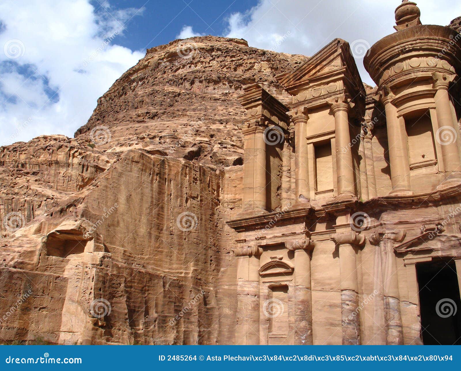 Monastery at Petra stock photo. Image of exterior, carved - 2485264