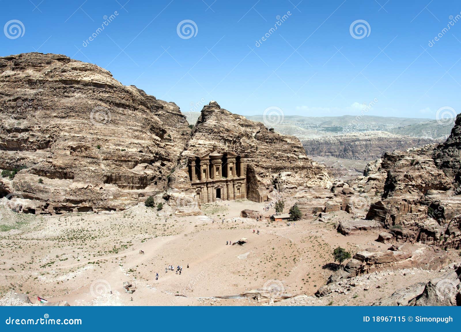 Monastery in Petra, Jordan stock image. Image of tourist - 18967115