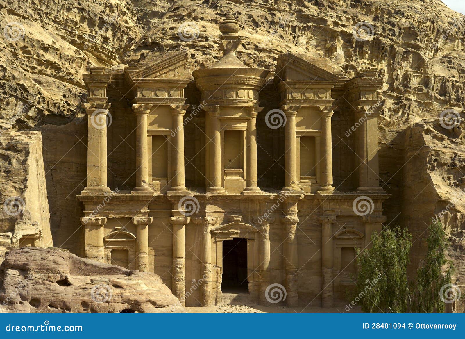 Monastery in Petra, Jordan stock photo. Image of addayr - 28401094