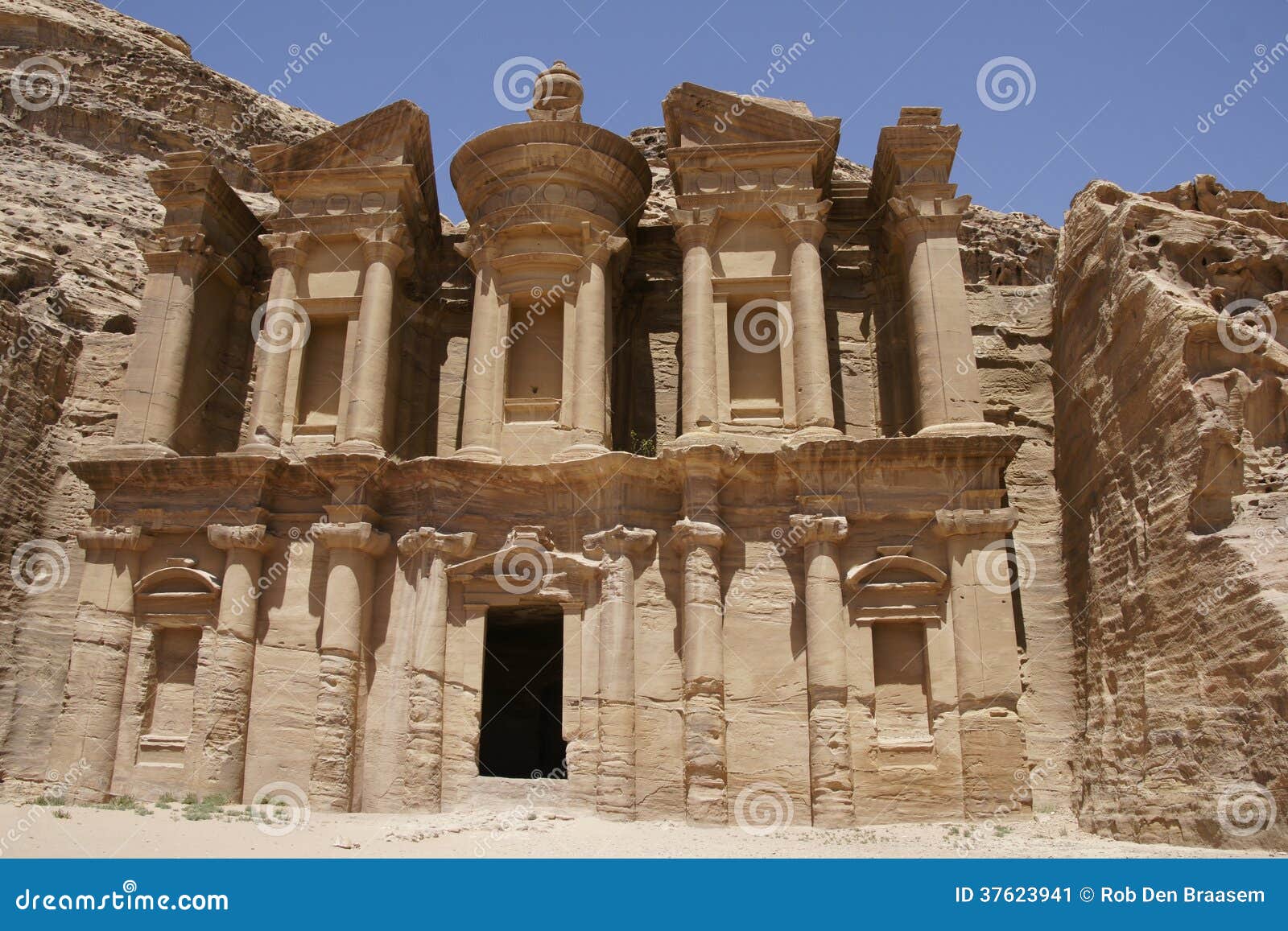 The Monastery in Petra stock image. Image of roman, famous - 37623941