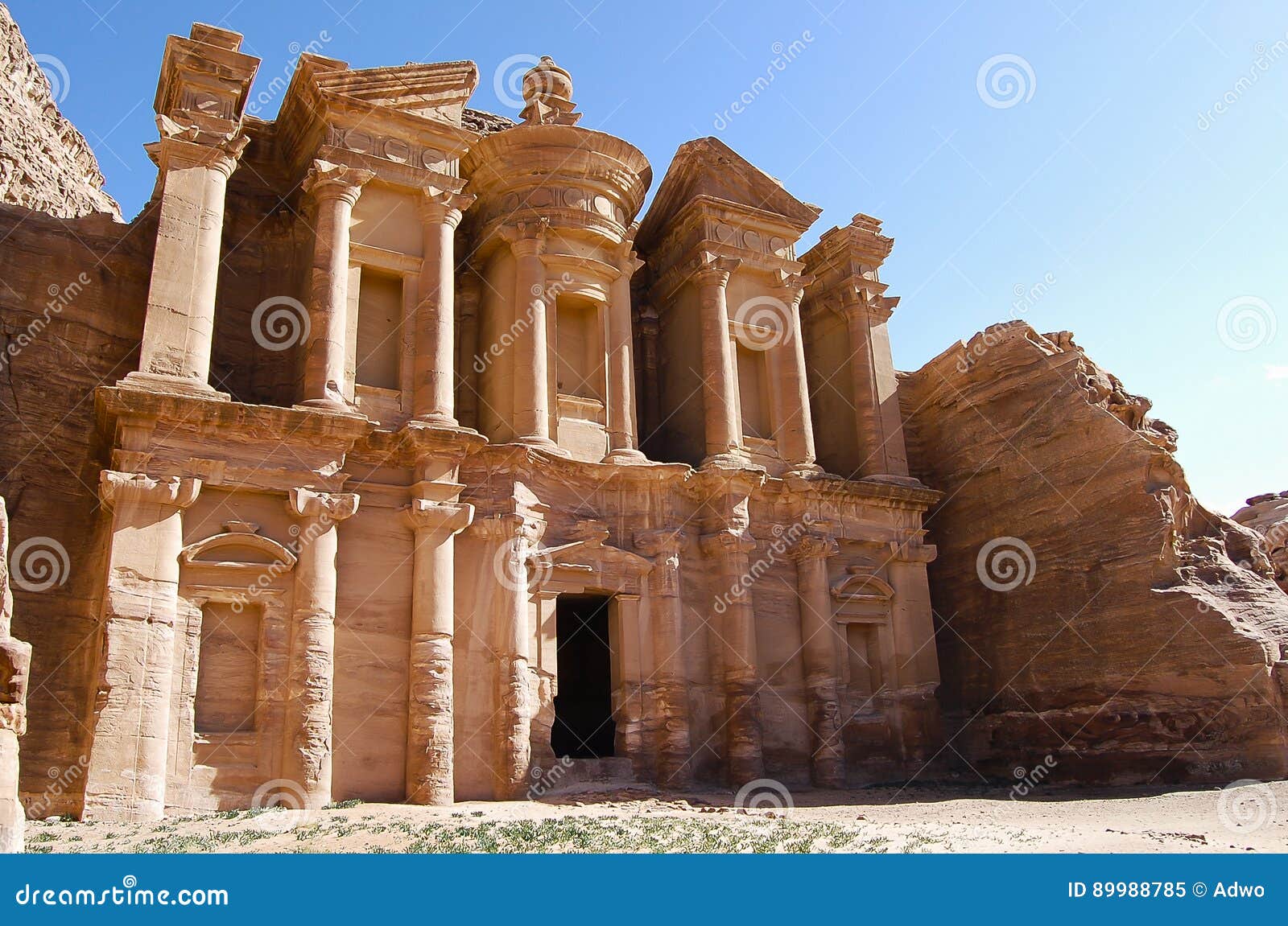 The Monastery - Petra - Jordan Stock Image - Image of rock ...