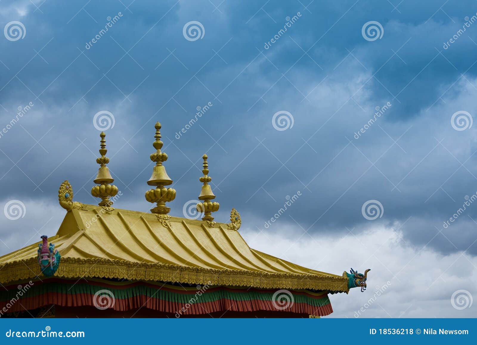 Monastery Roof. stock photo. Image of bylakuppe, tibet - 18536218