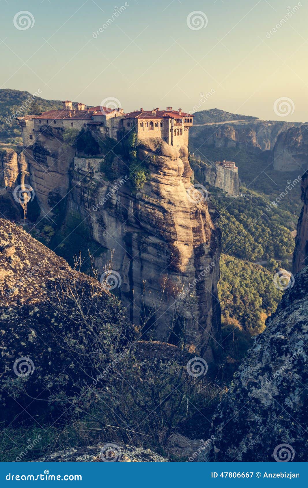 Monastery of Roussanou stock image. Image of orthodox - 47806667