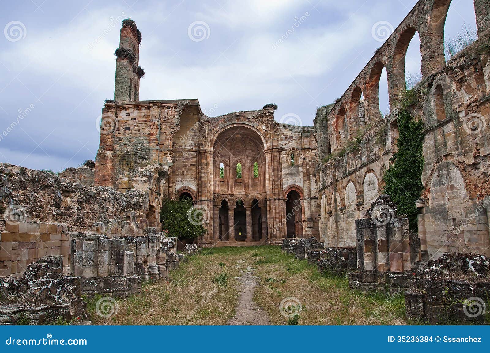 Monastery in ruins stock photo. Image of convento, building - 35236384