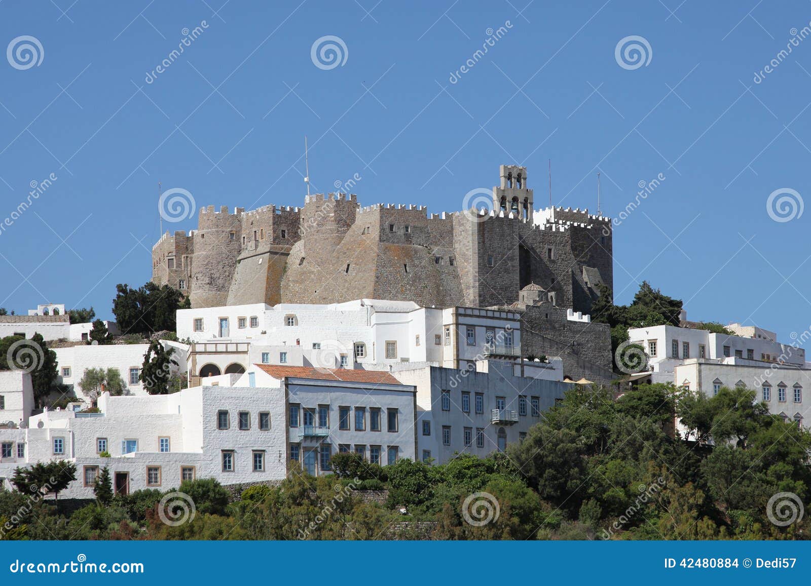 Monastery of Saint John on Patmos Stock Photo - Image of monastery ...