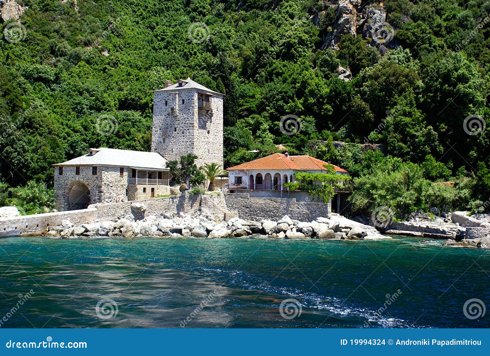 Monastery Simonopetra on Mount Atho Stock Photo - Image of byzantine ...