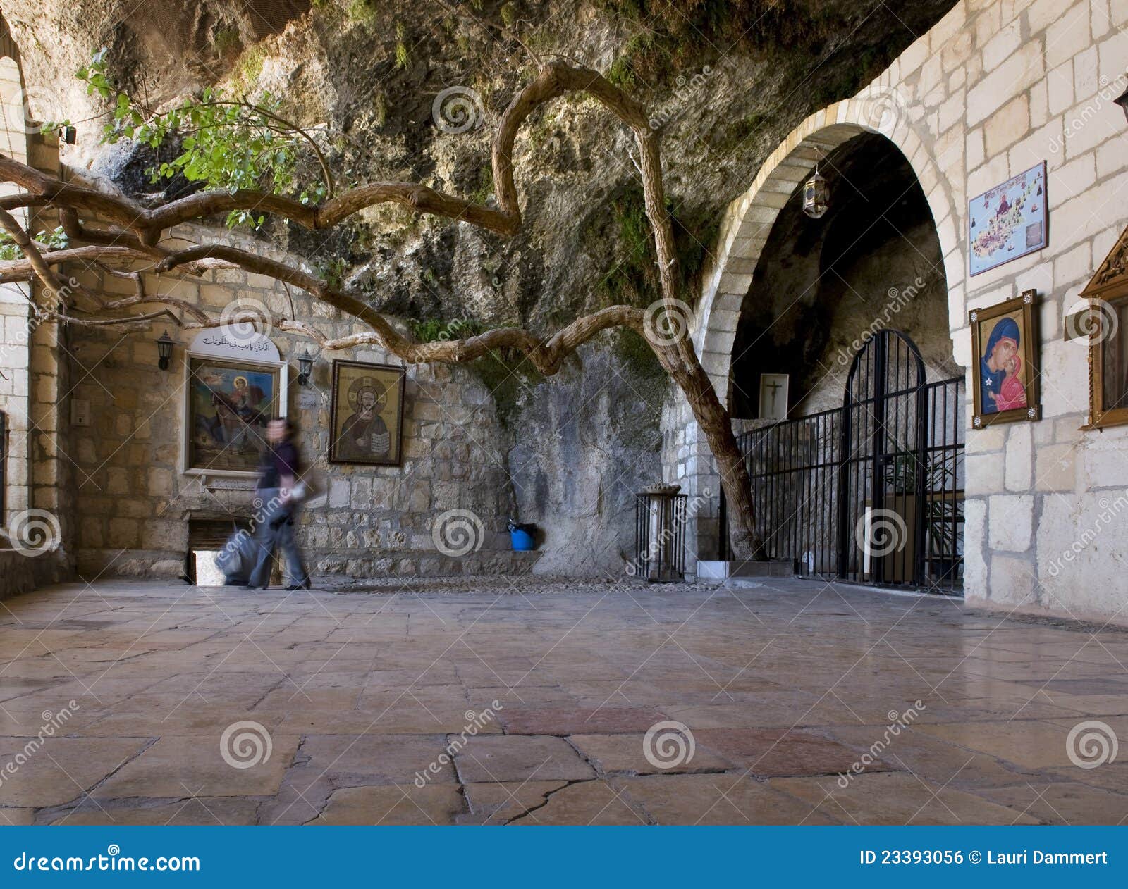 The monastery of St Thekla stock photo. Image of convent - 23393056