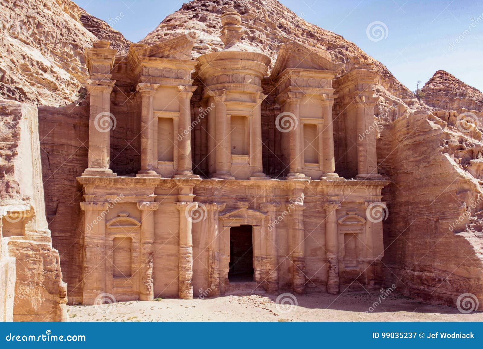 Monastery Petra stock image. Image of jordanian, architecture - 99035237