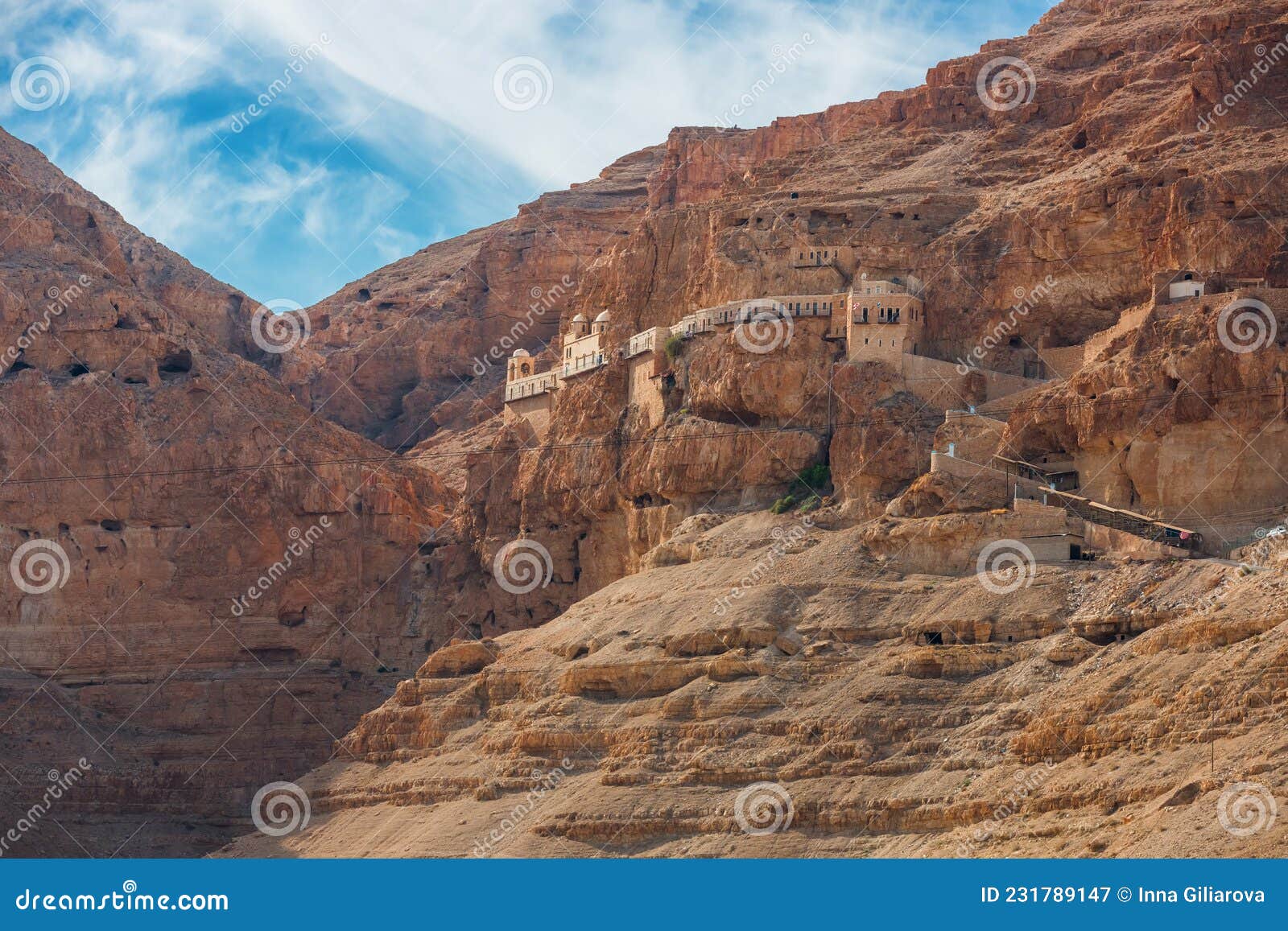 The Monastery of the Temptation in Jericho, Palestine Stock Image ...