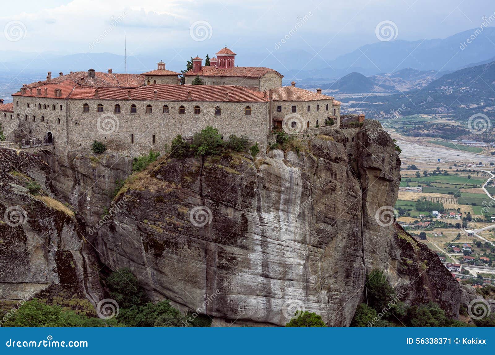 Monastery on Top of a Cliff in Meteora, Greece Stock Image - Image of ...