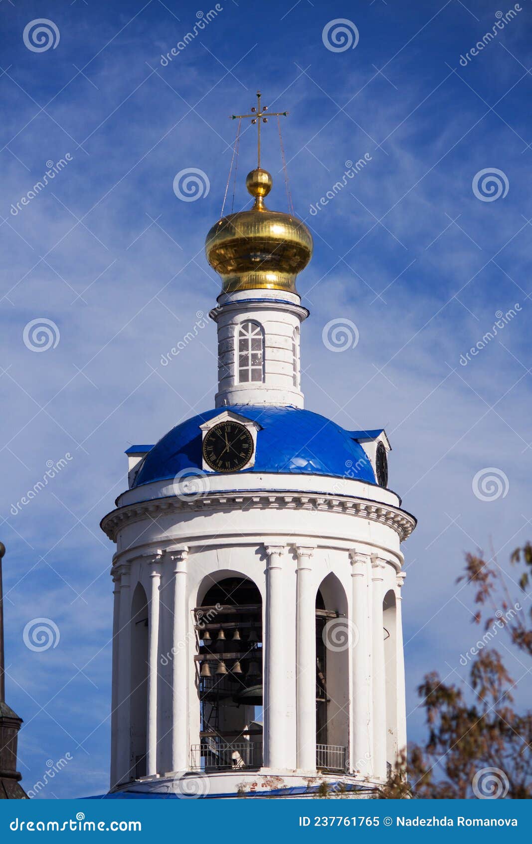 Monastery Tower on a Background of Blue Sky Stock Image - Image of blue ...
