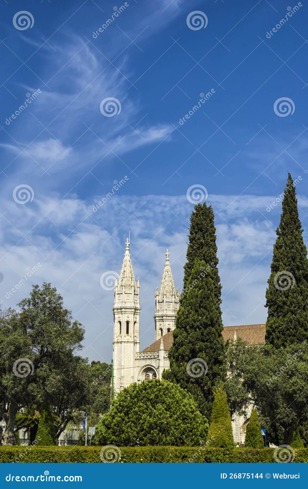 Monastery towers stock photo. Image of hieronymites, building - 26875144